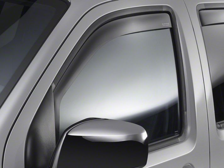 Weathertech Frontier Side Window Deflectors; Front; Dark Smoke 80367 ...