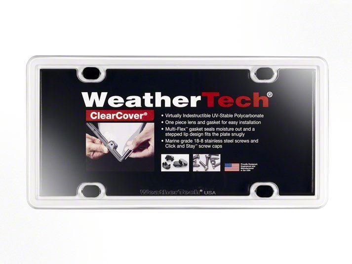 Weathertech Jeep Wrangler ClearCover License Plate Frame; White 8ALPCC8 ...