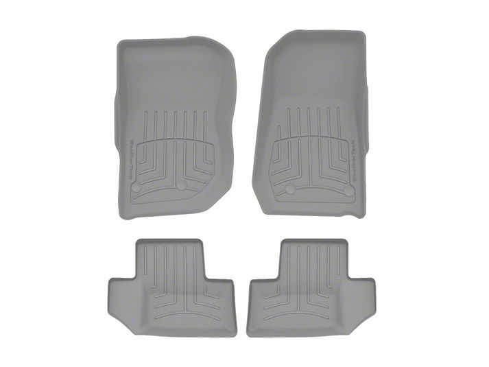 Weathertech Jeep Wrangler Front and Rear Floor Liner HP; Gray 46573-1 ...