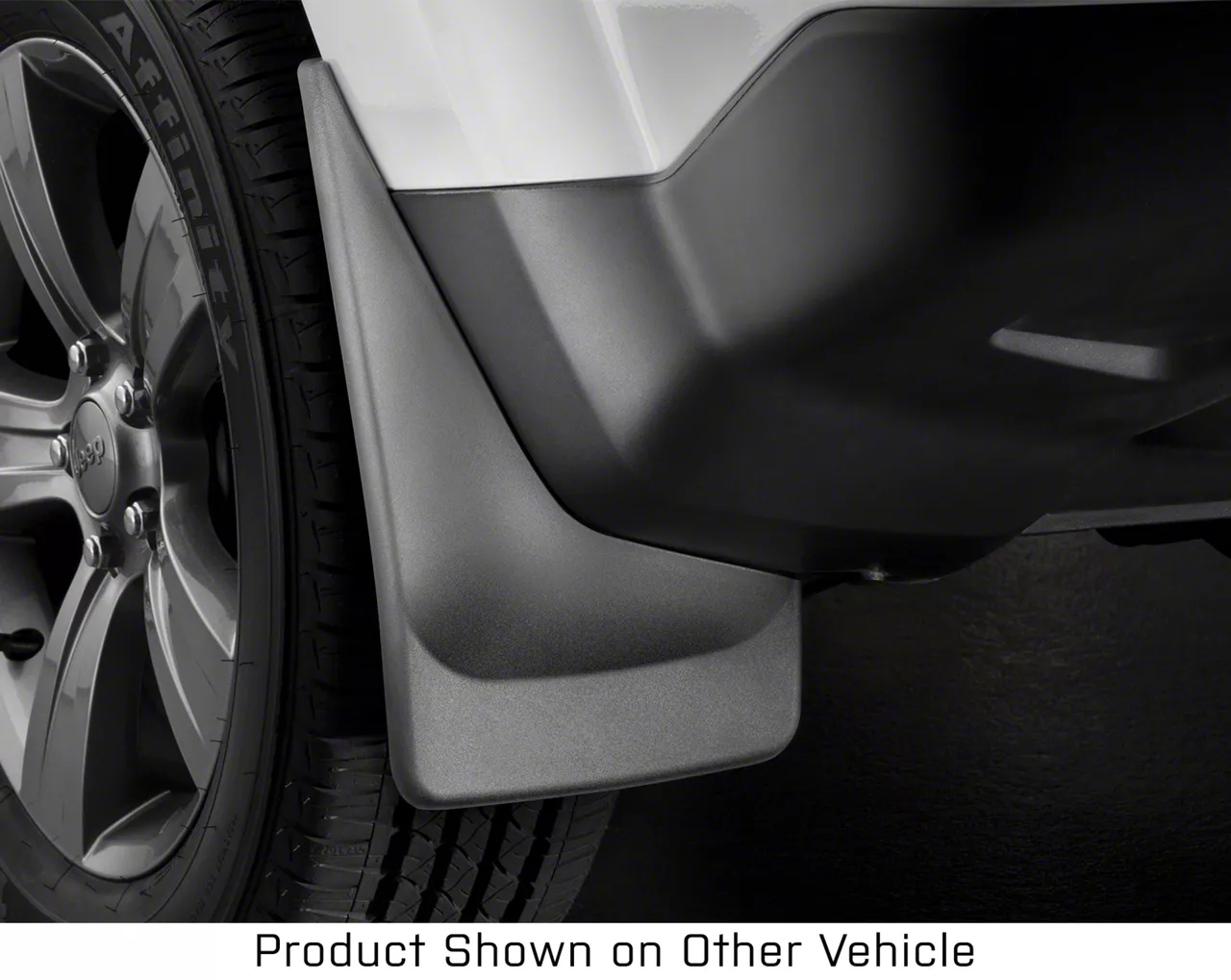 Weathertech Jeep Wrangler No-Drill Mud Flaps; Rear; Black 120097 (18-26 ...