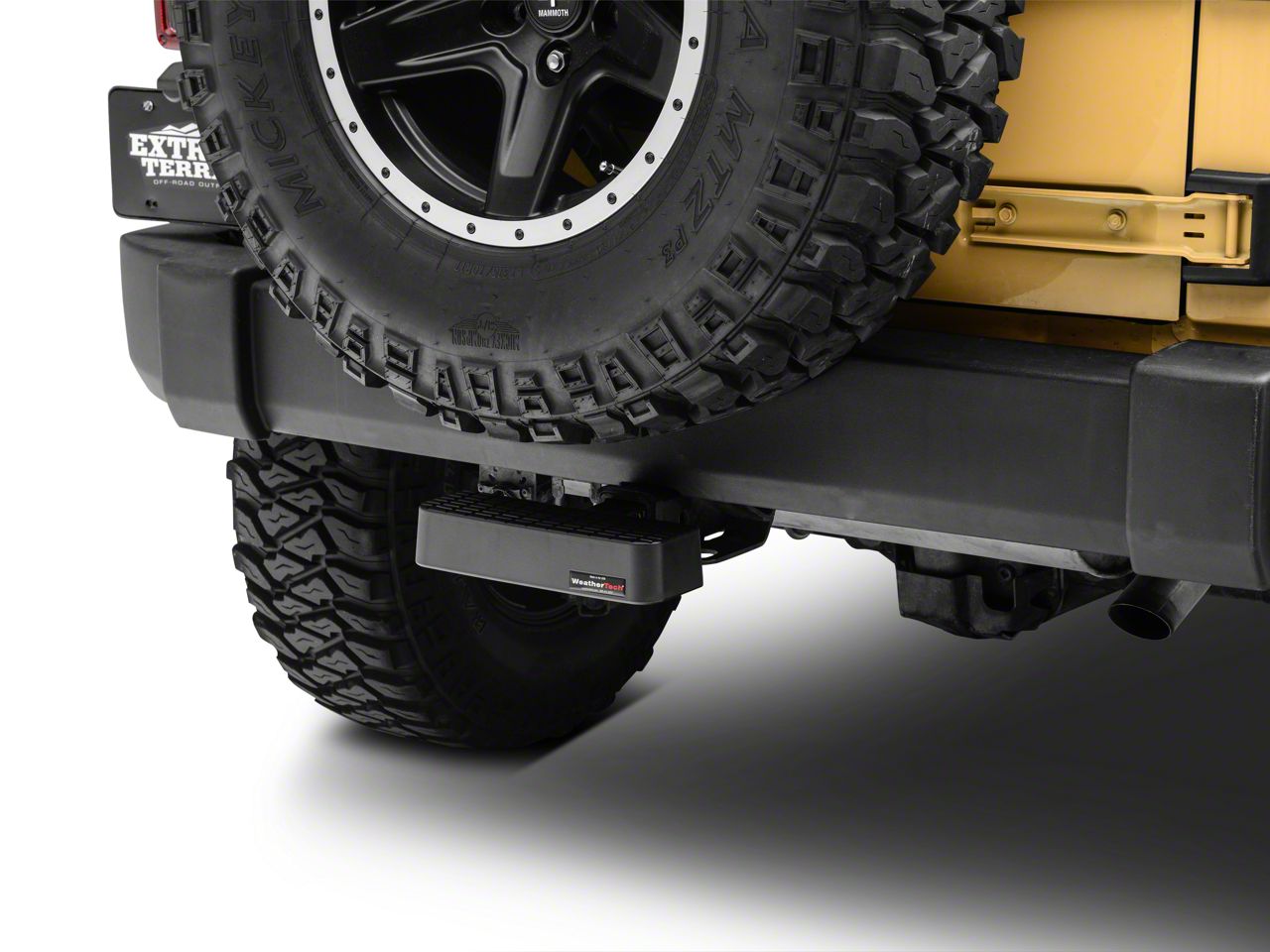 Weathertech Jeep Wrangler Rear Bump Step; Black 81BS1 (Universal; Some ...