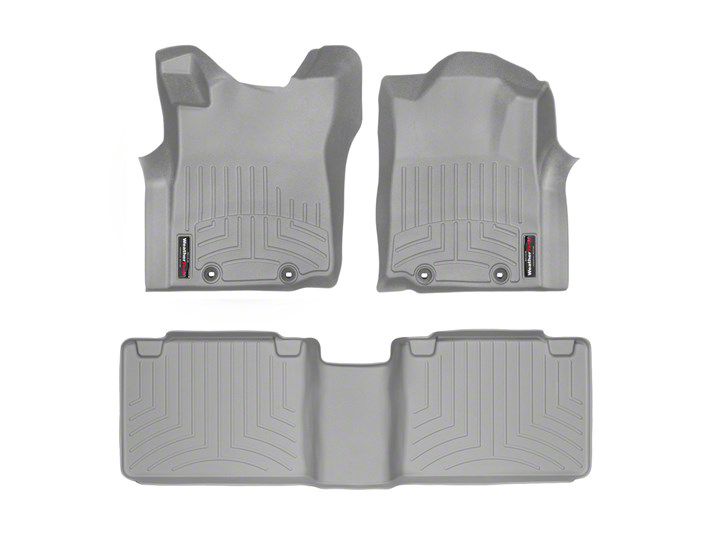 Weathertech Tacoma DigitalFit Front and Rear Floor Liners; Gray 464521 ...