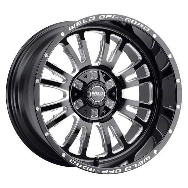 Weld Off-Road Toyota 4-Runner Slingblade Gloss Black Milled 6-Lug Wheel ...