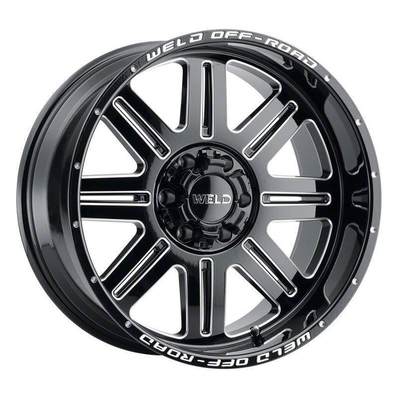 Weld Off-Road Bronco Chasm Gloss Black Milled 6-Lug Wheel; 22x10; 13mm ...