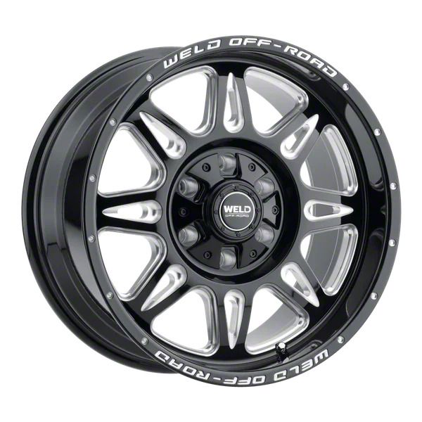 Weld Off-Road Bronco Cheyenne Gloss Black Milled 6-Lug Wheel; 20x9 ...
