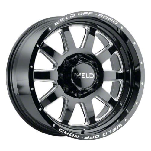 Weld Off-Road Bronco Stealth Gloss Black Milled 6-Lug Wheel; 20x12 ...