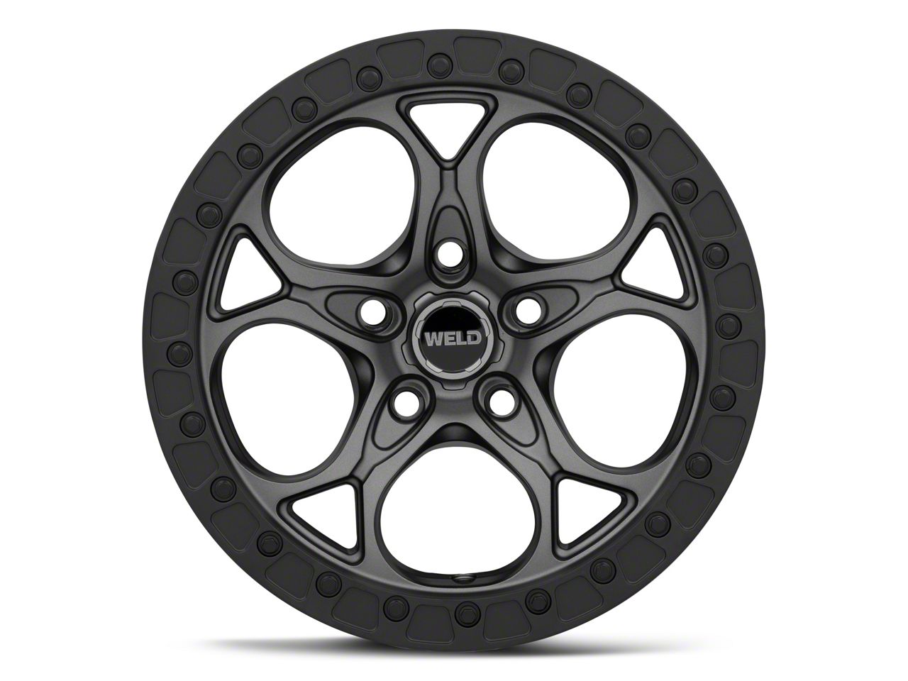 Weld Off-Road Jeep Grand Cherokee Ledge Satin Gunmetal with Satin Black ...