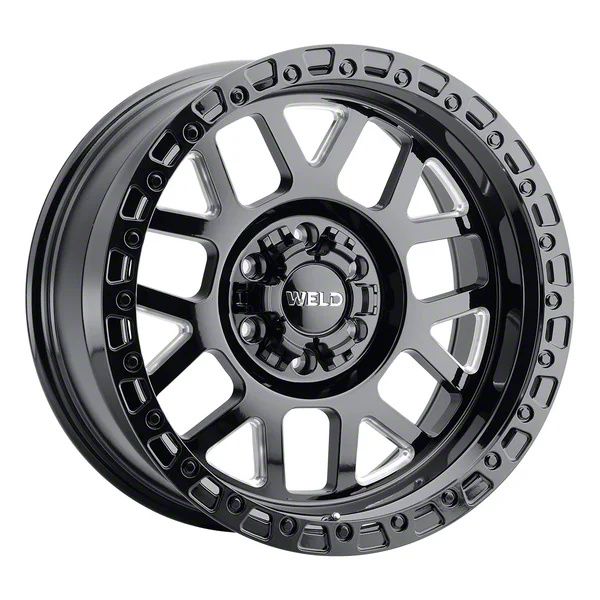 Weld Off-Road Titan XD Cinch Gloss Black Milled 6-Lug Wheel; 20x9; 20mm ...