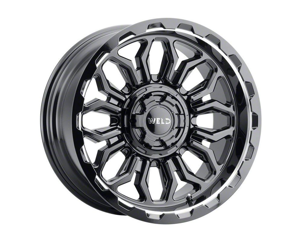 Weld Off-Road Titan XD Flare Gloss Black Milled 6-Lug Wheel; 20x10 ...