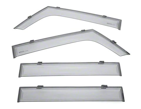 WELLvisors Jeep Wrangler Premium Series Taped-on Window Visors Wind ...