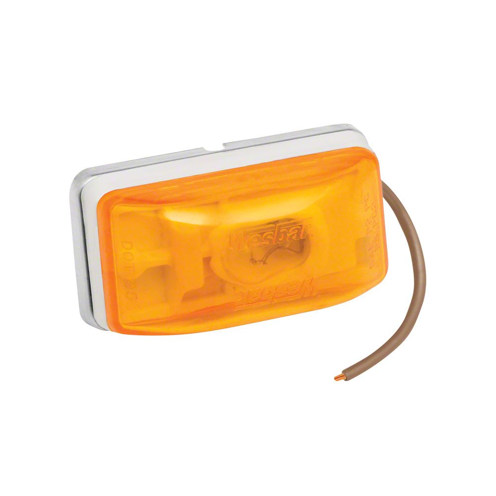 Jeep Gladiator Side Marker; Amber; With White Stud-Mount Base; PC Rated ...