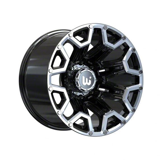 Wesrock Wheels Toyota 4-Runner Blaze Gloss Black Machined Silver ...