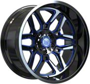 Wesrock Wheels Bronco Ranger Gloss Black Milled with Blue Tint 6-Lug ...
