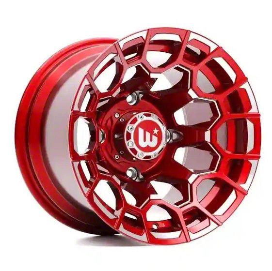 Wesrock Wheels Titan Spur Candy Red Milled 6-Lug Wheel; 22x12; -44mm ...