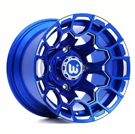 Wesrock Wheels Titan XD Spur Candy Blue Milled 6-Lug Wheel; 20x10 ...