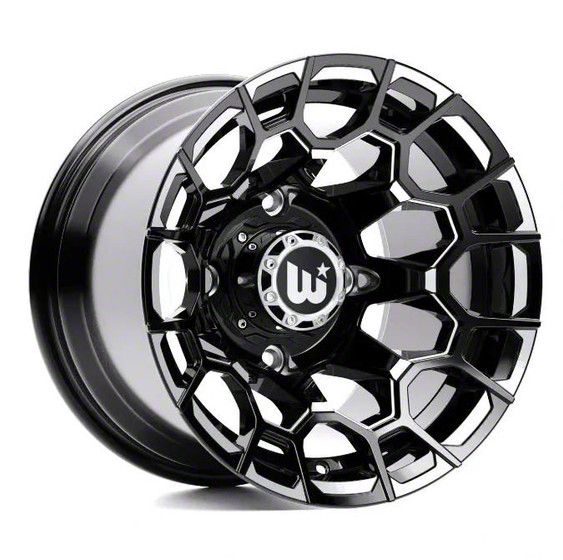 Wesrock Wheels Tundra Spur Gloss Black Milled 6-Lug Wheel; 22x12; -44mm ...
