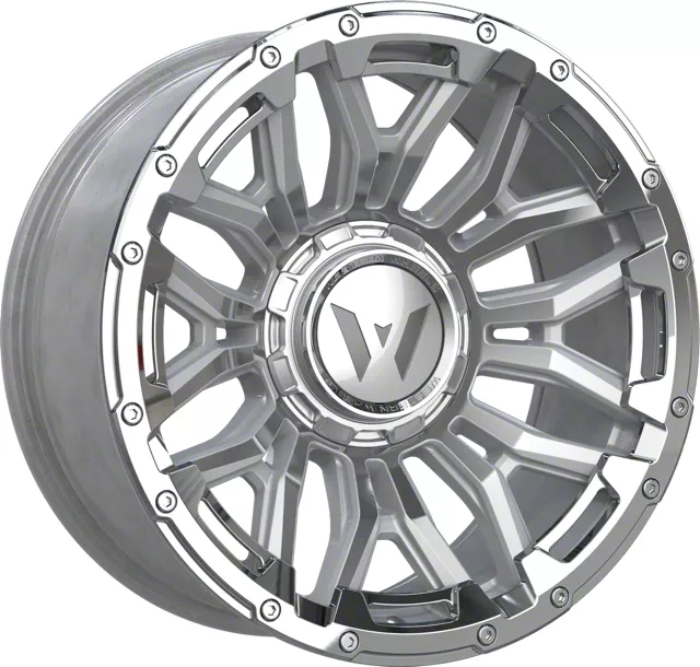 Western Wheels Toyota 4-Runner DR74 Silver Machined Face Chrome Insert ...