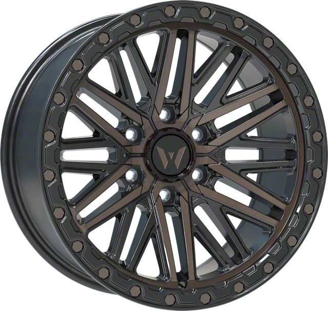 Western Wheels Titan AL04 Bronze Machined Face with Black Lip 6-Lug ...