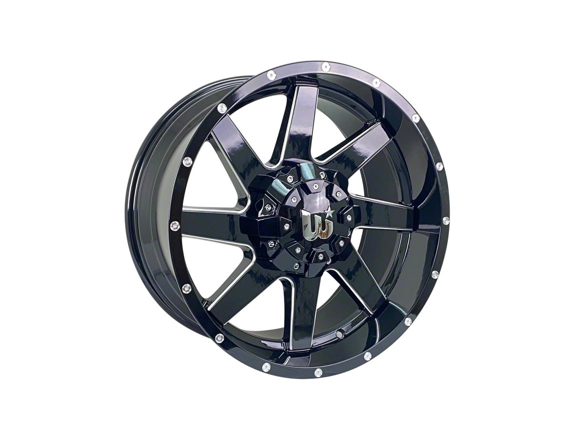 Western Wheels Jeep Grand Cherokee HUNTER Gloss Black with Side Milling ...