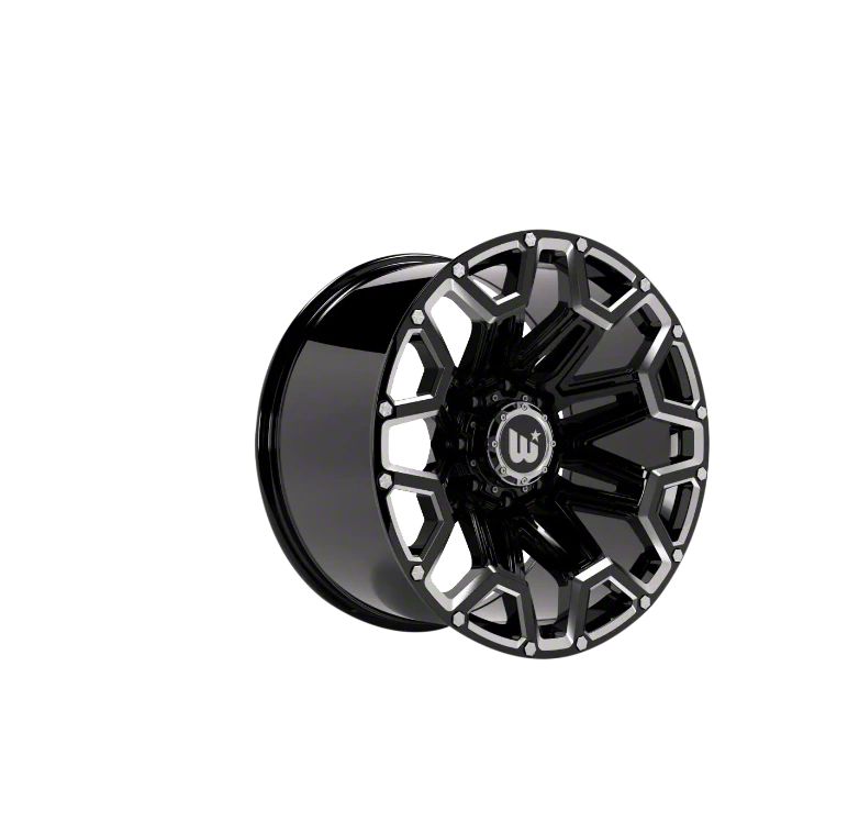 Western Wheels Tundra BLAZE Gloss Black with Milling Spokes 6-Lug Wheel ...