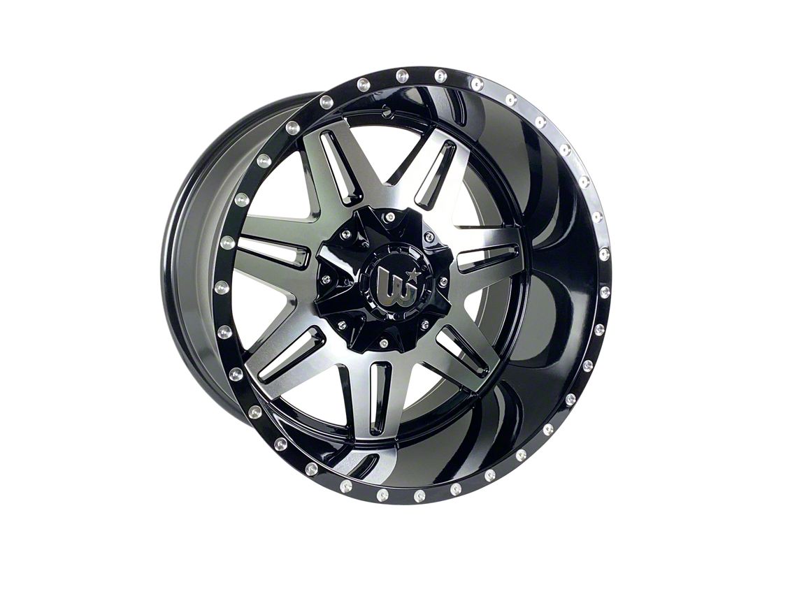 Western Wheels Tundra TRAIL2 Brush Face with Gloss Black Lip 6-Lug ...