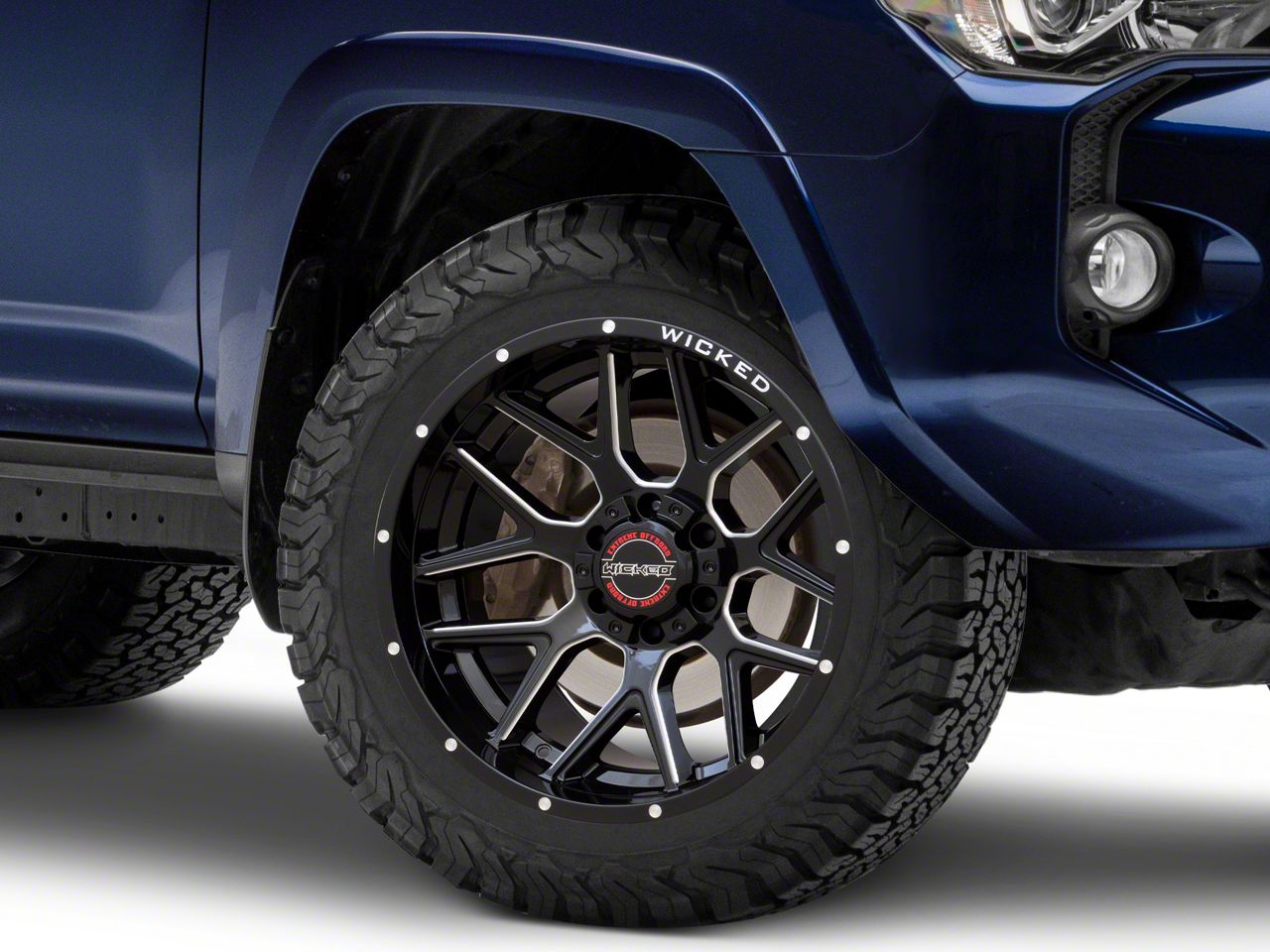 Wicked Offroad Toyota 4-Runner W903 Gloss Black Milled 6-Lug Wheel ...
