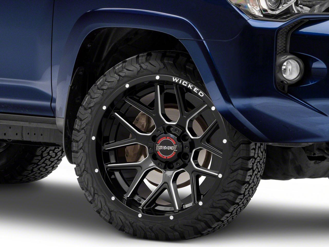 Wicked Offroad Toyota 4-Runner W903 Gloss Black Milled 6-Lug Wheel ...