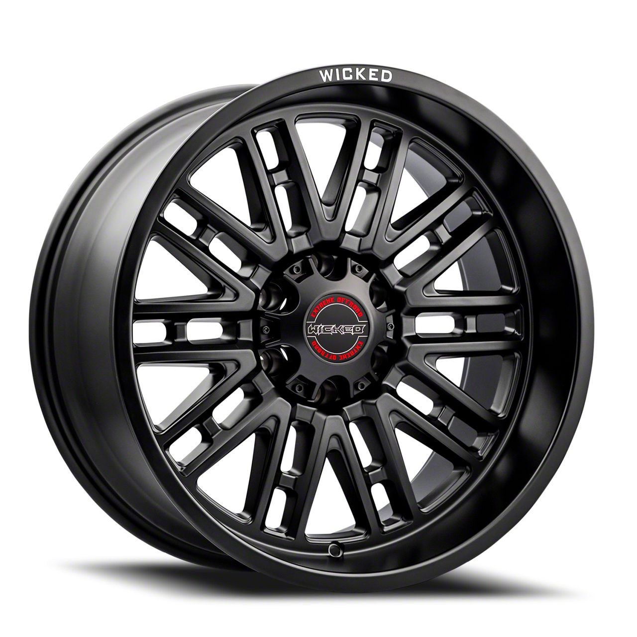 Wicked Offroad Jeep Wrangler W937 Satin Black Milled Wheel; 20x10 ...