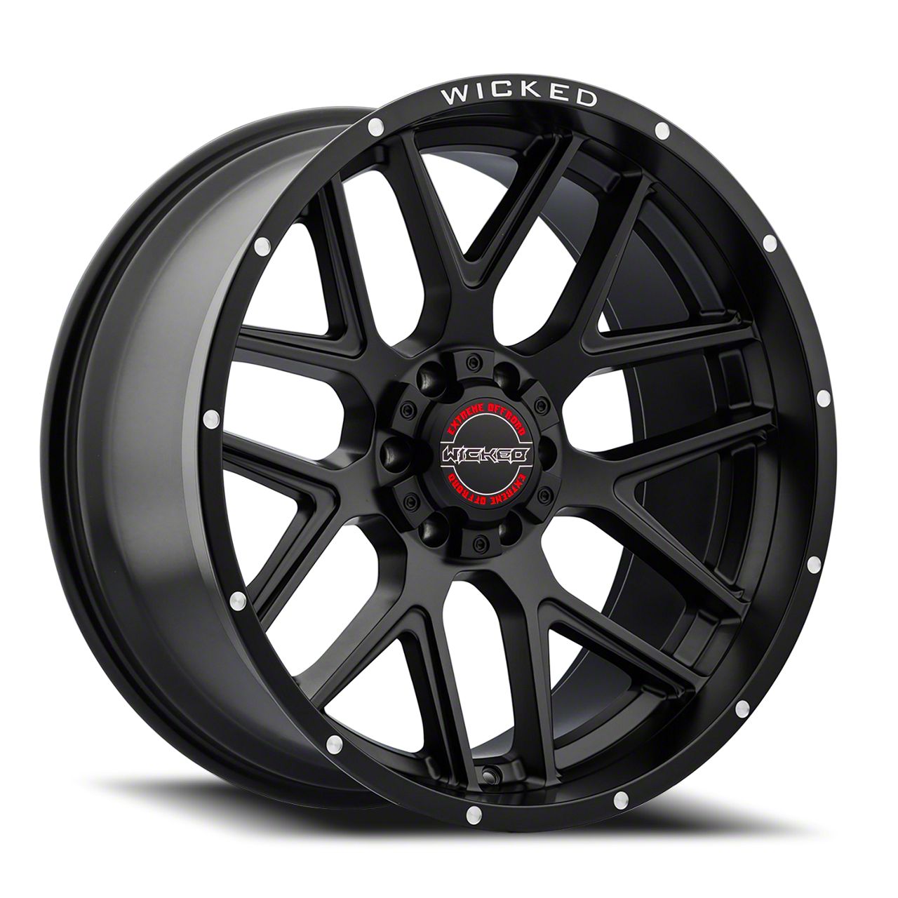 Wicked Offroad Tacoma W903-B Satin Black 6-Lug Wheel; 22x10; -19mm ...