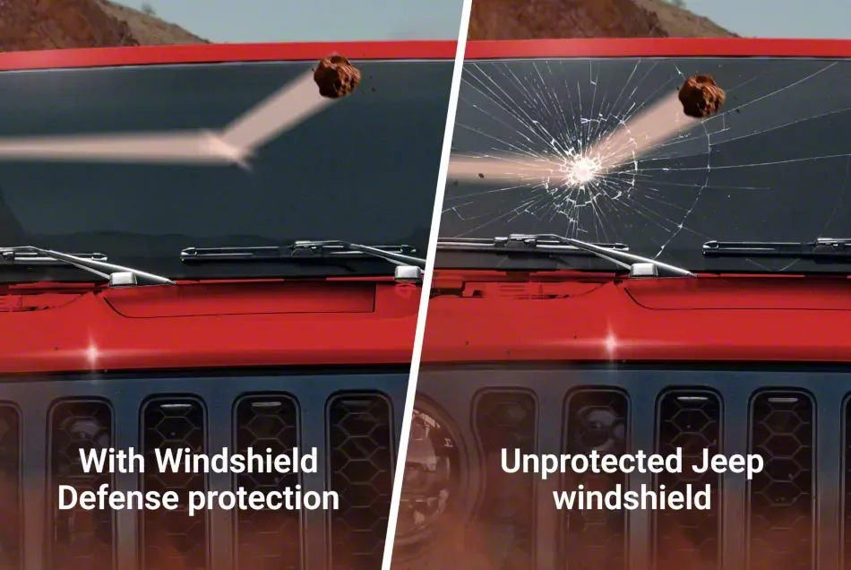 Windshield Defense Jeep Wrangler Multi Layer Windshield Protection Kit ...
