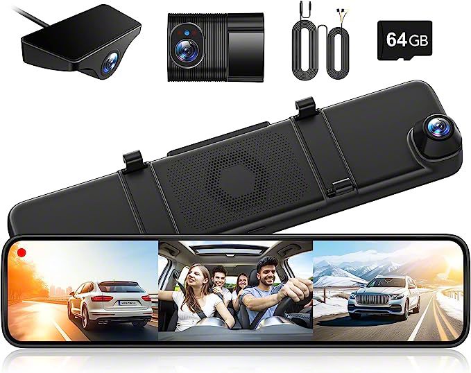 WOLFBOX Jeep Gladiator 3-Channel Mirror Dash Cam with GPS G890 ...