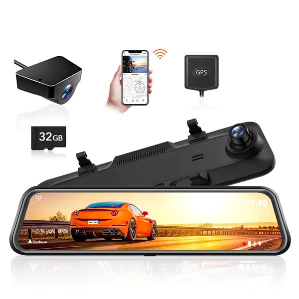 WOLFBOX Jeep Gladiator Wi-Fi Rear View Mirror Dash Cam G840H (Universal ...