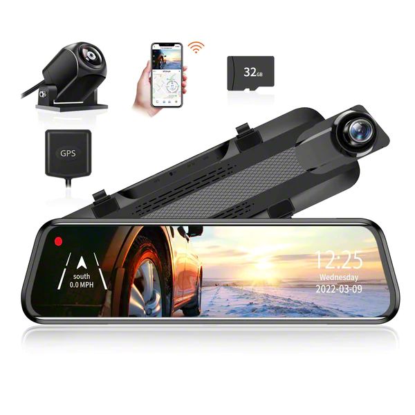 WOLFBOX Jeep Grand Cherokee Wi-Fi Dual Mirror Monitor Dash Cam T10-PLUS ...