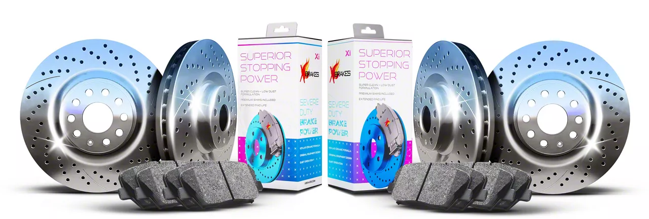 Xbrakes Jeep Gladiator Xi Series Brake Rotor and Pad Kit; Front and ...