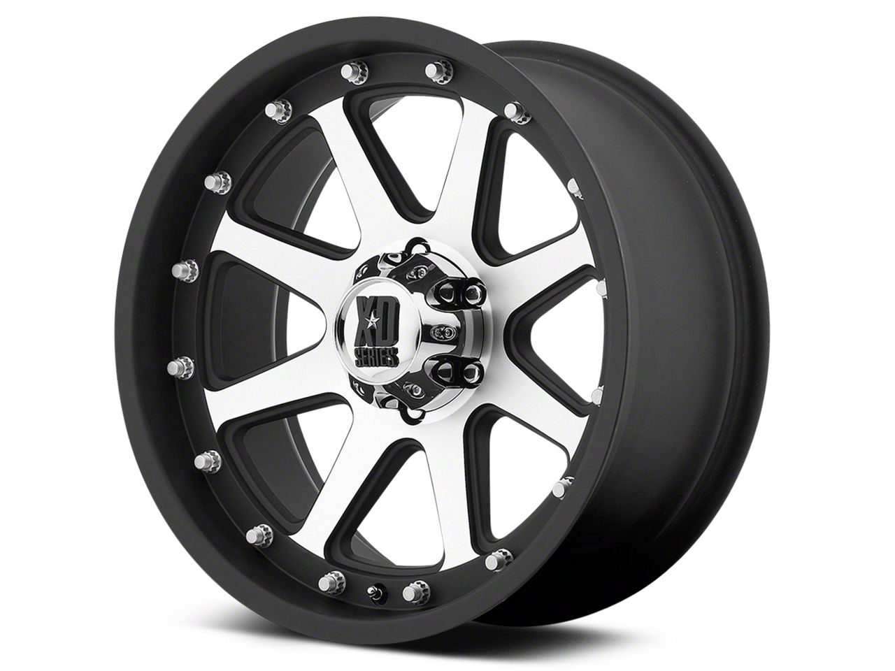 XD Titan Addict Matte Black Machined 6-Lug Wheel; 18x9; -12mm Offset ...