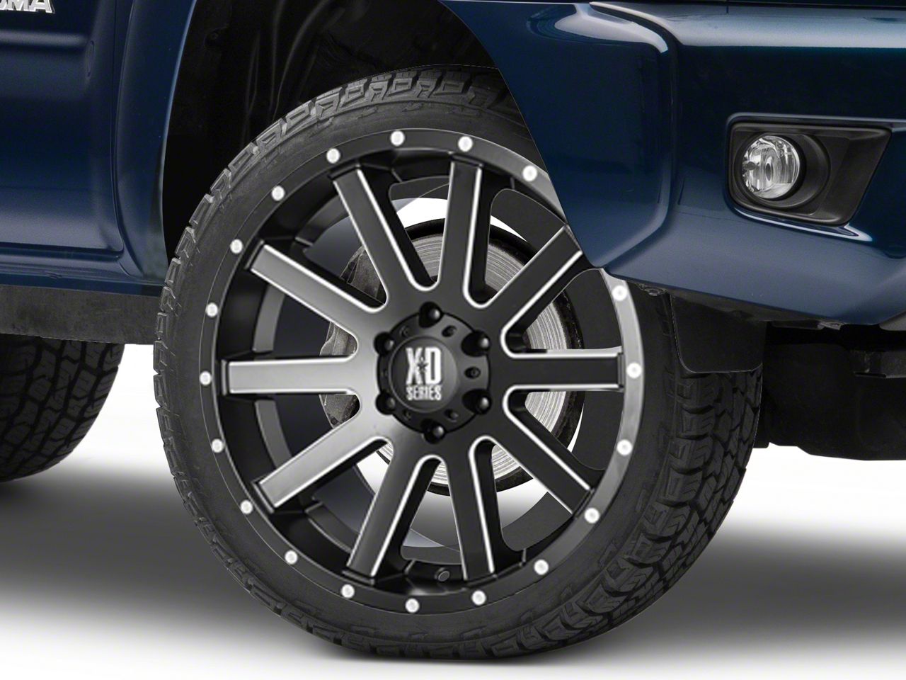 XD Tacoma Heist Satin Black Milled 6-Lug Wheel; 22x10; 12mm Offset ...
