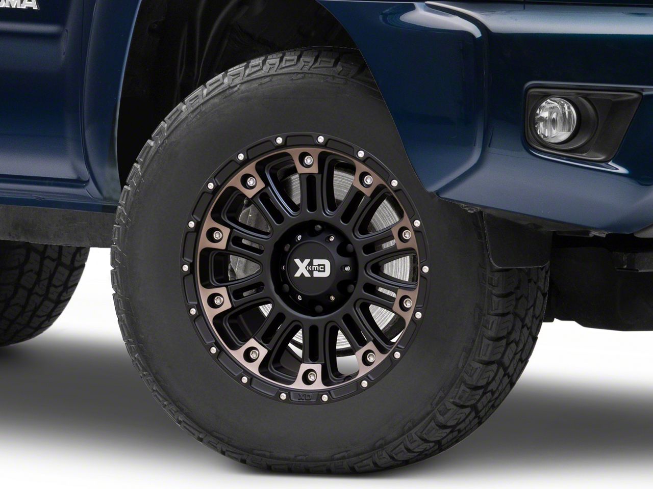 XD Tacoma Hoss II Satin Black Machined with Dark Tint 6-Lug Wheel; 17x9 ...