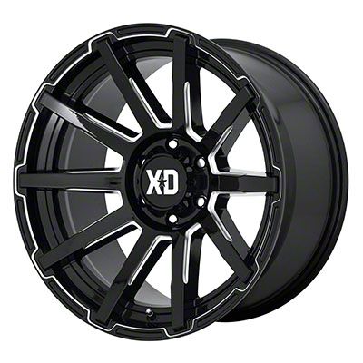 XD Tacoma Outbreak Gloss Black Milled 6-Lug Wheel; 17x9; 30mm Offset ...