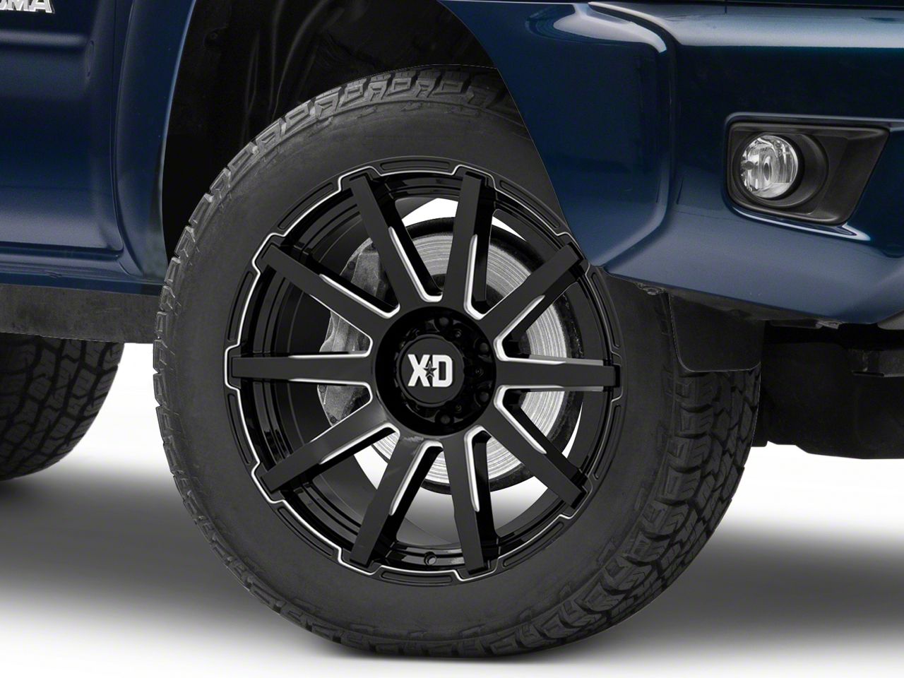 XD Tacoma Outbreak Gloss Black Milled 6-Lug Wheel; 20x10; 12mm Offset ...