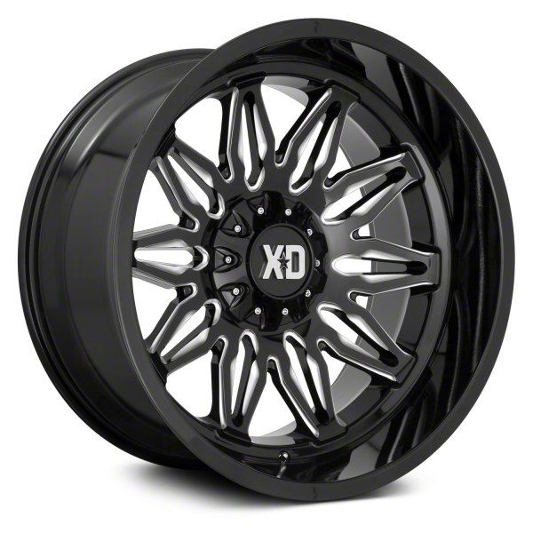 XD Toyota 4-Runner Gunner Gloss Black Milled 6-Lug Wheel; 20x10; -18mm ...