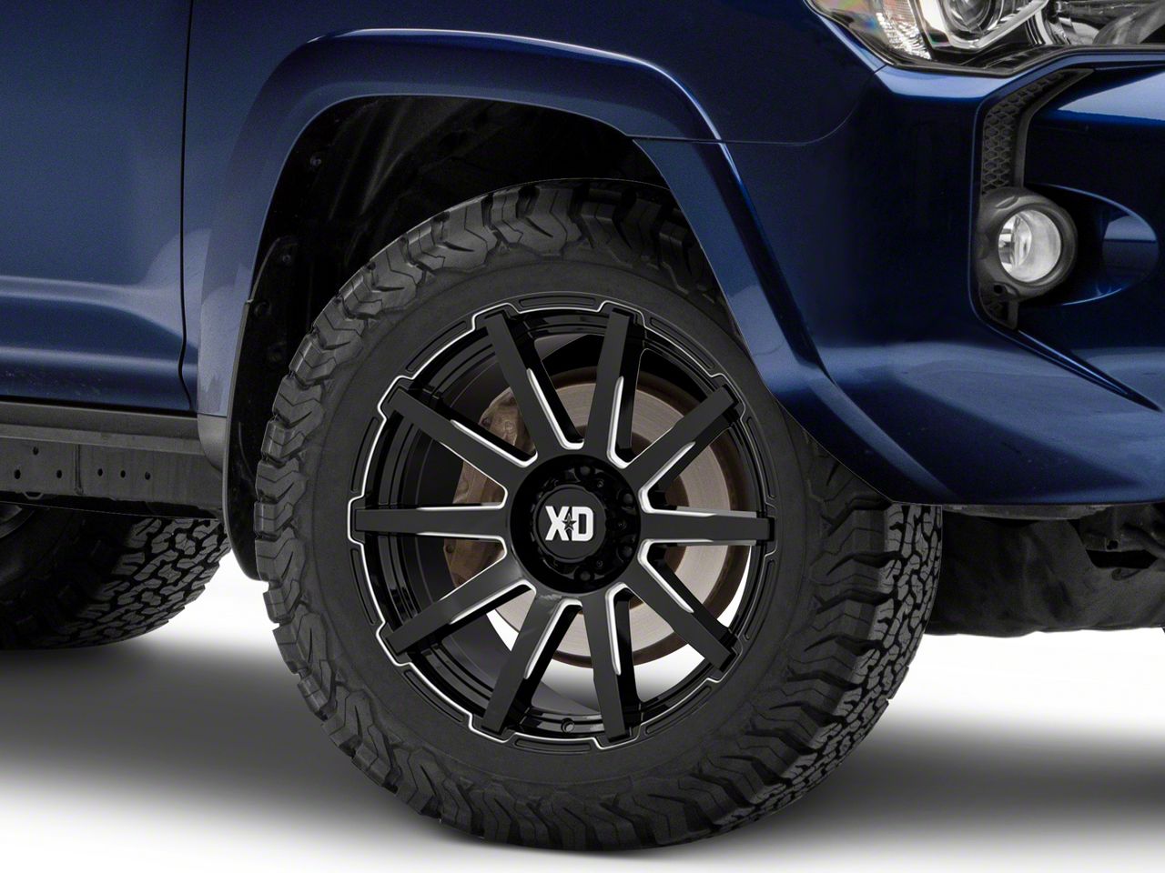 XD Toyota 4-Runner Outbreak Gloss Black Milled 6-Lug Wheel; 20x10; 12mm ...