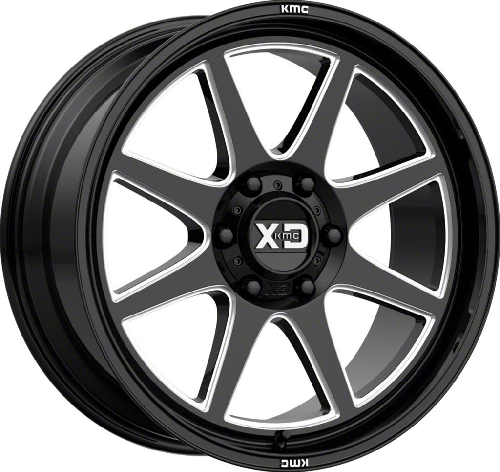 XD Tacoma Pike Gloss Black Milled 6-Lug Wheel; 22x10; -18mm Offset ...