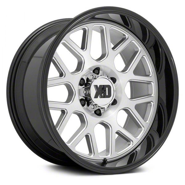 XD Toyota 4-Runner Grenade 2 Brushed Milled with Gloss Black Lip 6-Lug ...