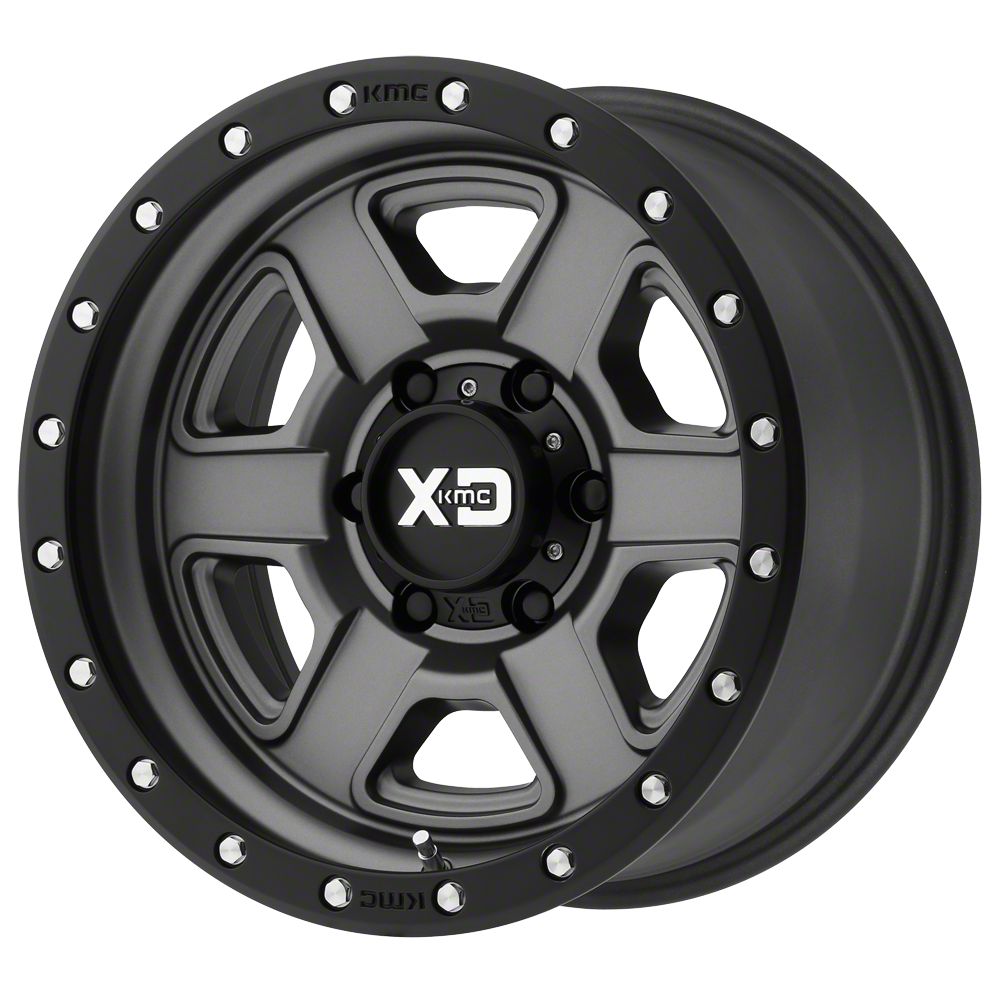 XD Bronco Fusion Off-Road Satin Gray with Satin Black Lip 6-Lug Wheel ...