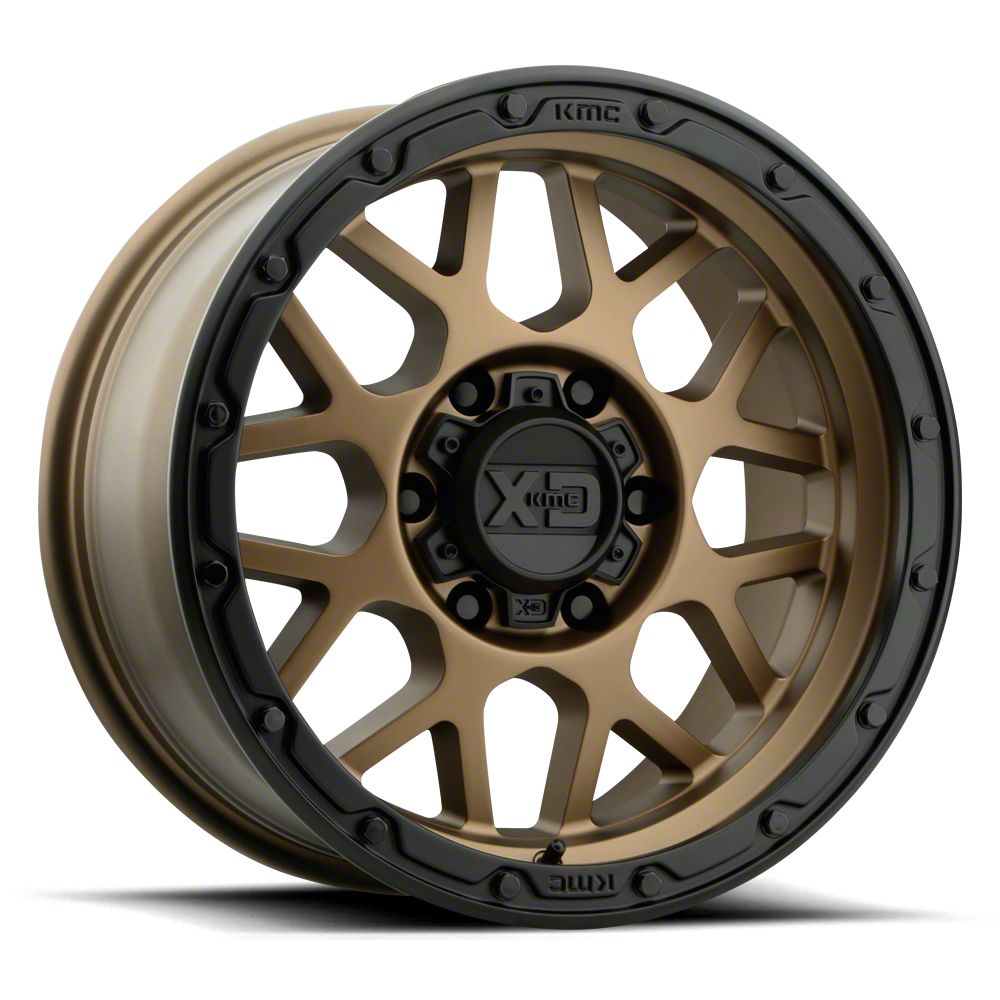 XD Bronco Grenade OR Matte Bronze with Matte Black Lip 6-Lug Wheel ...