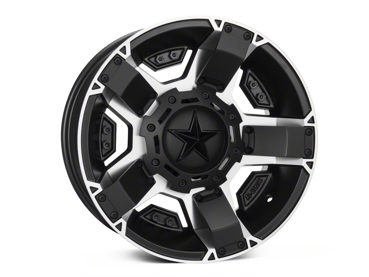 XD Bronco Rockstar II Black Machined 6-Lug Wheel; 17x9; -12mm Offset ...