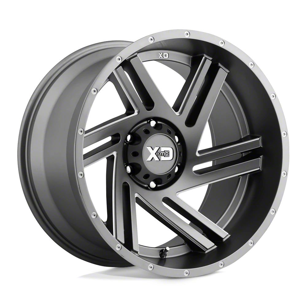 XD Frontier Swipe Satin Gray Milled 6-Lug Wheel; 17x9; 30mm Offset ...