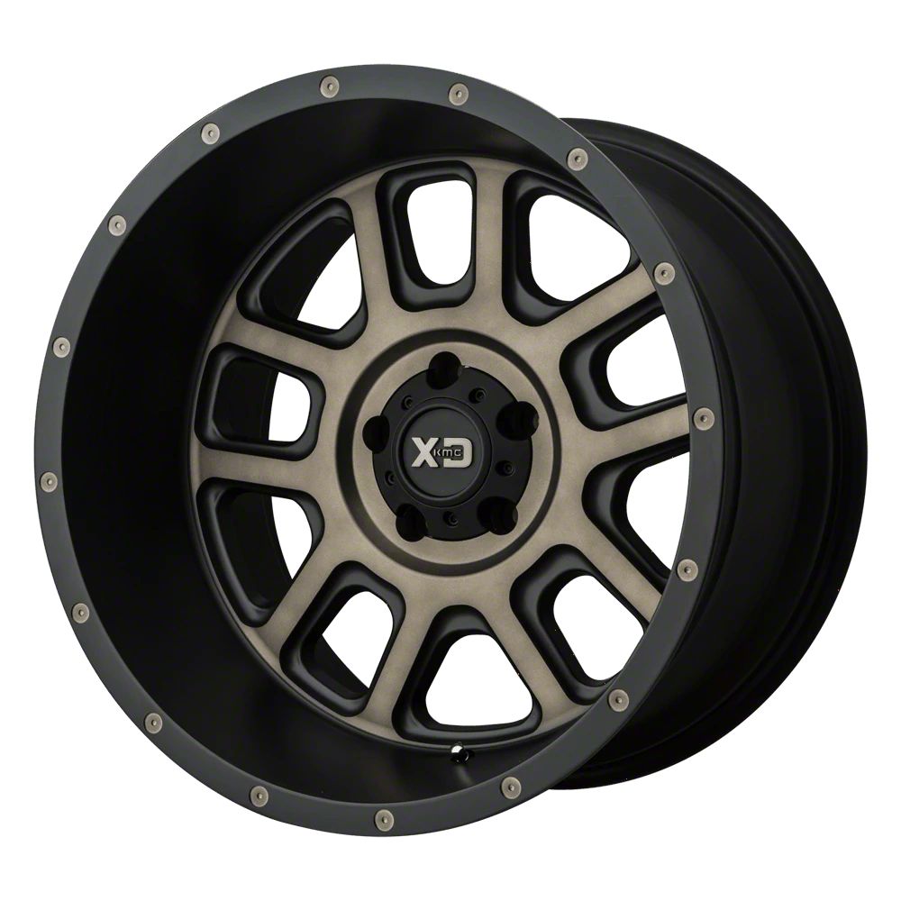 XD Jeep Gladiator Delta Matte Black with Dark Tint Clear Wheel; 22x14 ...