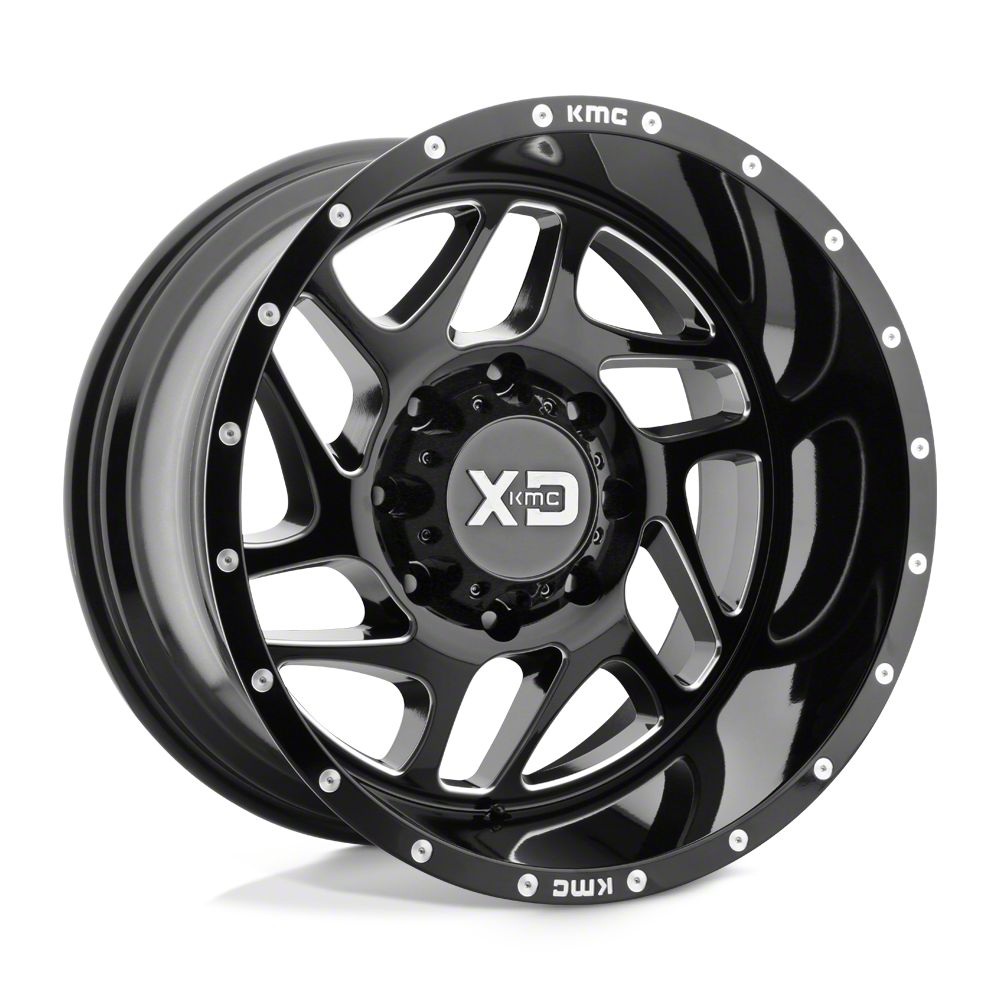 XD Jeep Grand Cherokee Fury Gloss Black Milled Wheel; 20x9; 0mm Offset ...
