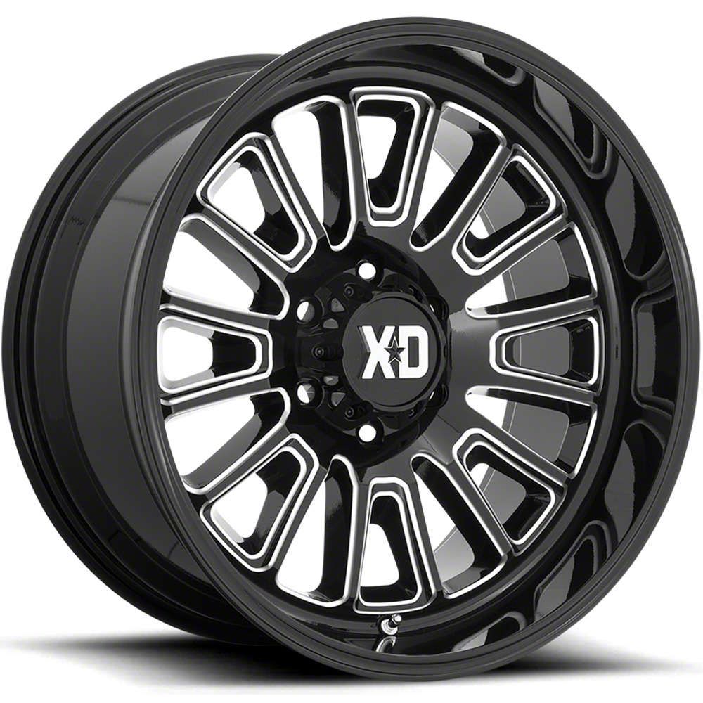 XD Jeep Grand Cherokee Rover Gloss Black Milled Wheel; 20x9; 0mm Offset ...